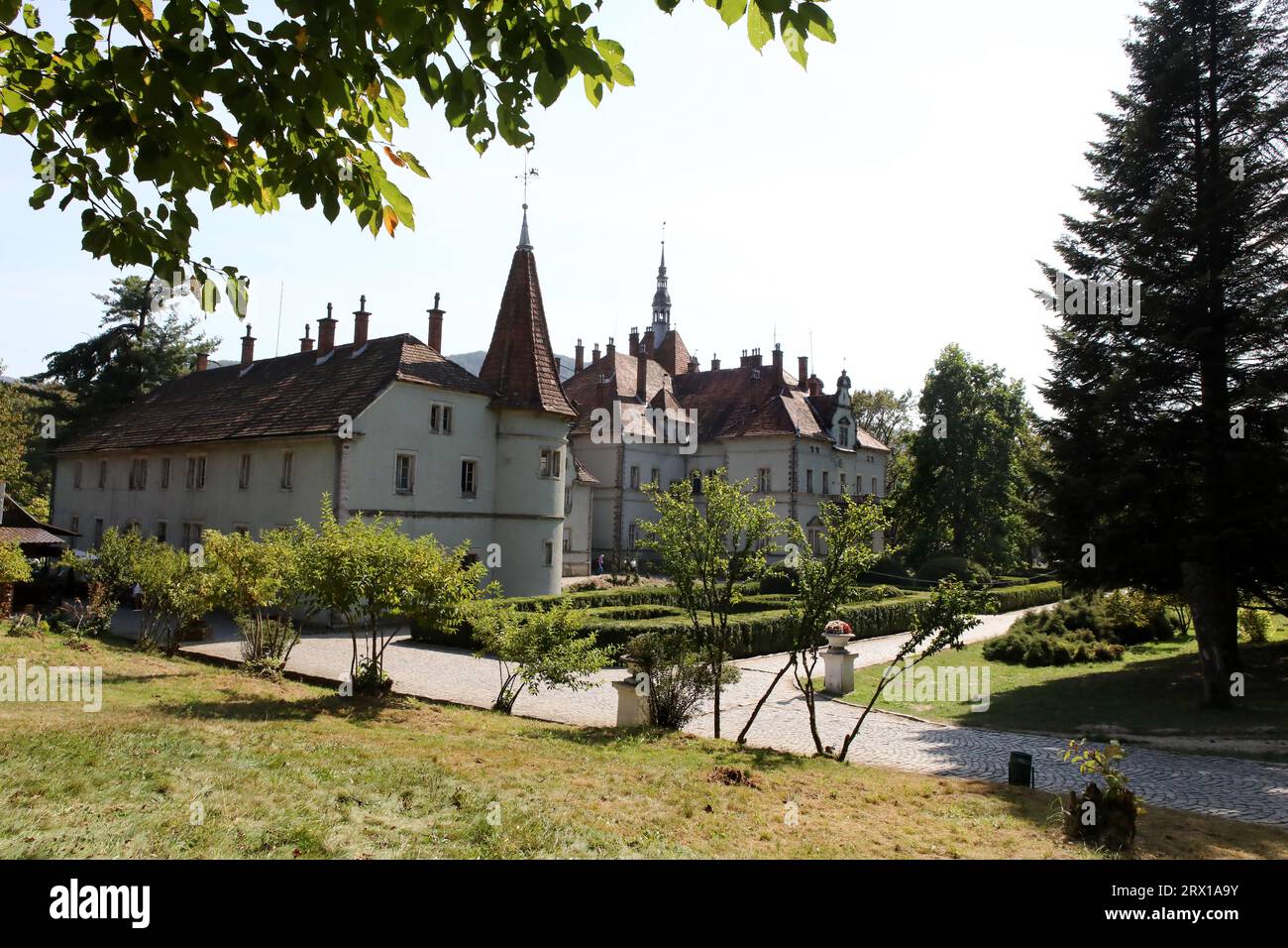 KARPATY, UKRAINE - SEPTEMBER 13, 2023 - The Palace of Counts Schonborn ...