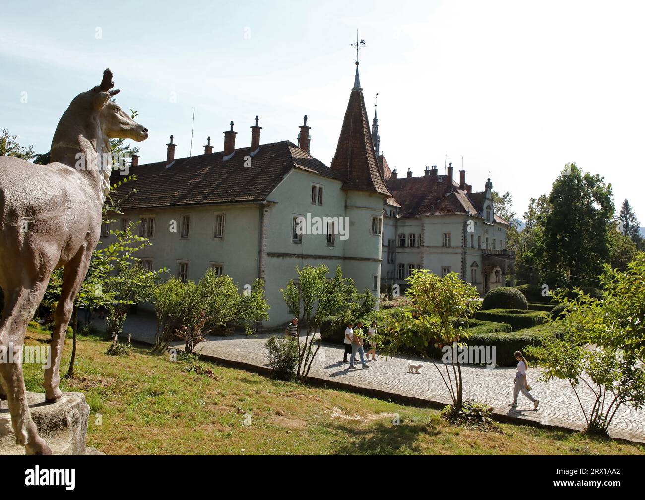 KARPATY, UKRAINE - SEPTEMBER 13, 2023 - The Palace of Counts Schonborn ...
