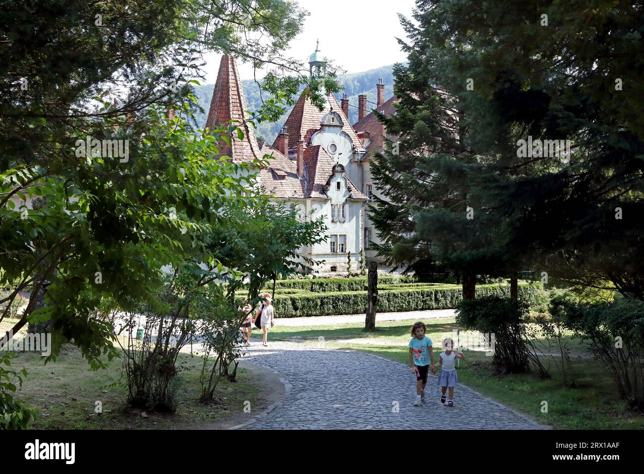 KARPATY, UKRAINE - SEPTEMBER 13, 2023 - The Palace of Counts Schonborn ...