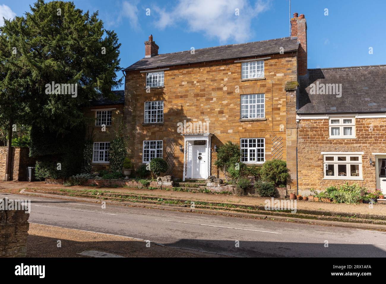 Attractive old stone built housing in the village of Scaldwell ...
