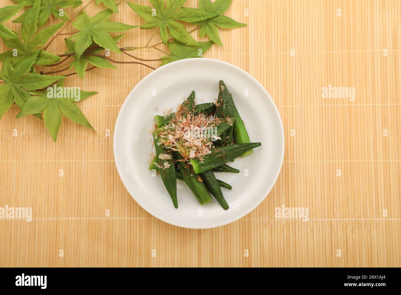 Ohitashi of Okra, Japanese Food Stock Photo - Alamy