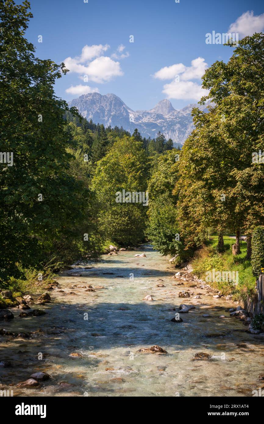 The German Alps or Bayerische Alpen Mountain Range During Summer Stock ...
