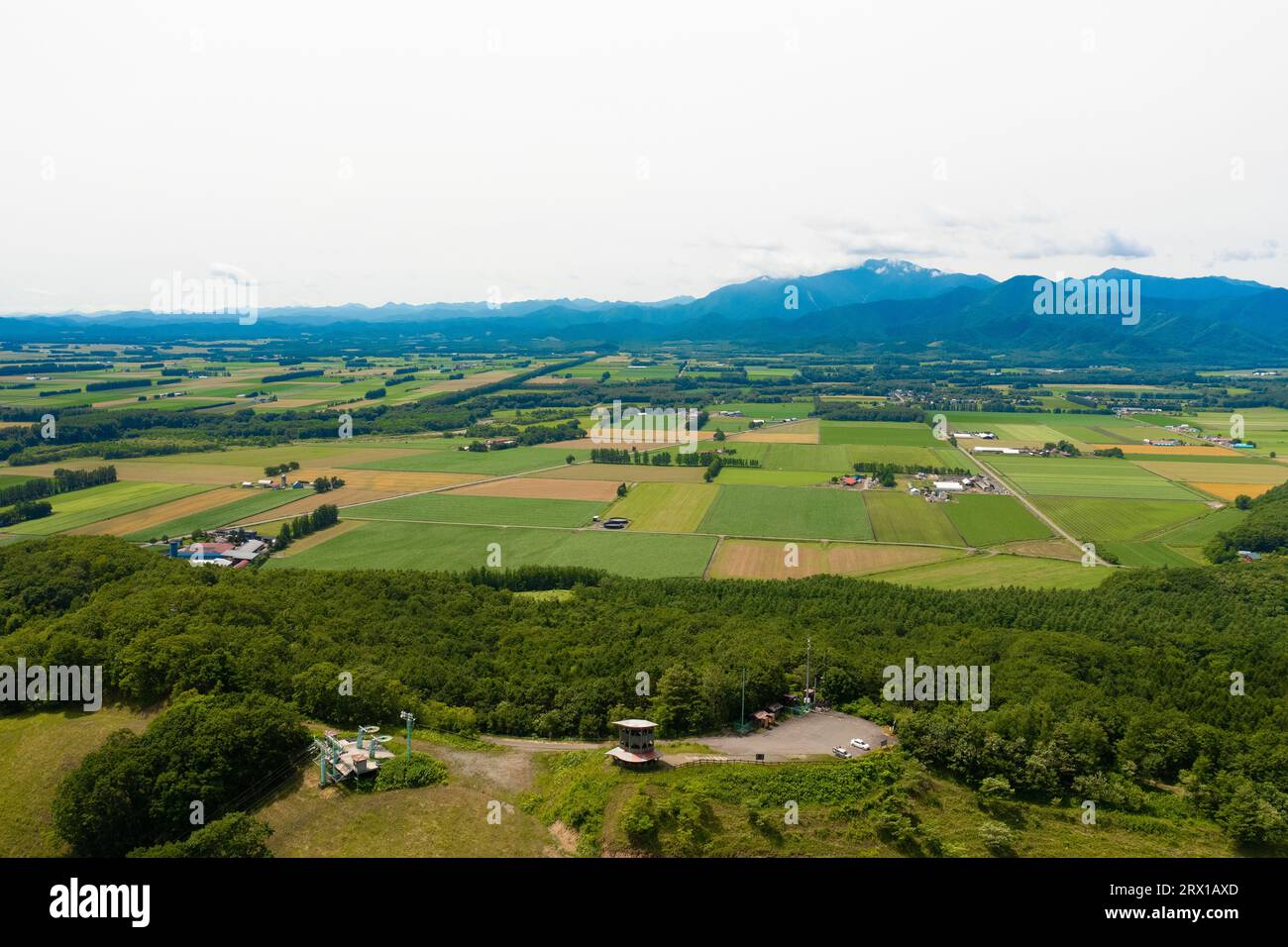 Aerial View of Tokachi Plain, Hokkaido, Japan Stock Photo - Alamy