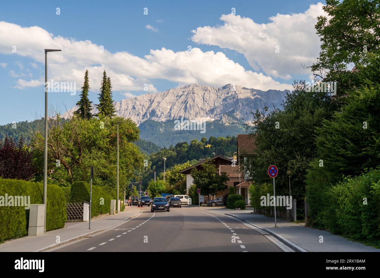 The City of Garmisch-Partenkirchen in Bavaria, Germany During Summer ...