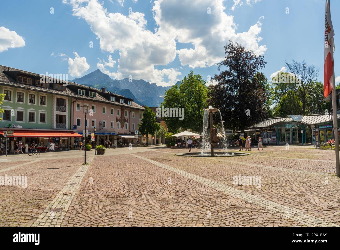 The City of Garmisch-Partenkirchen in Bavaria, Germany During Summer ...