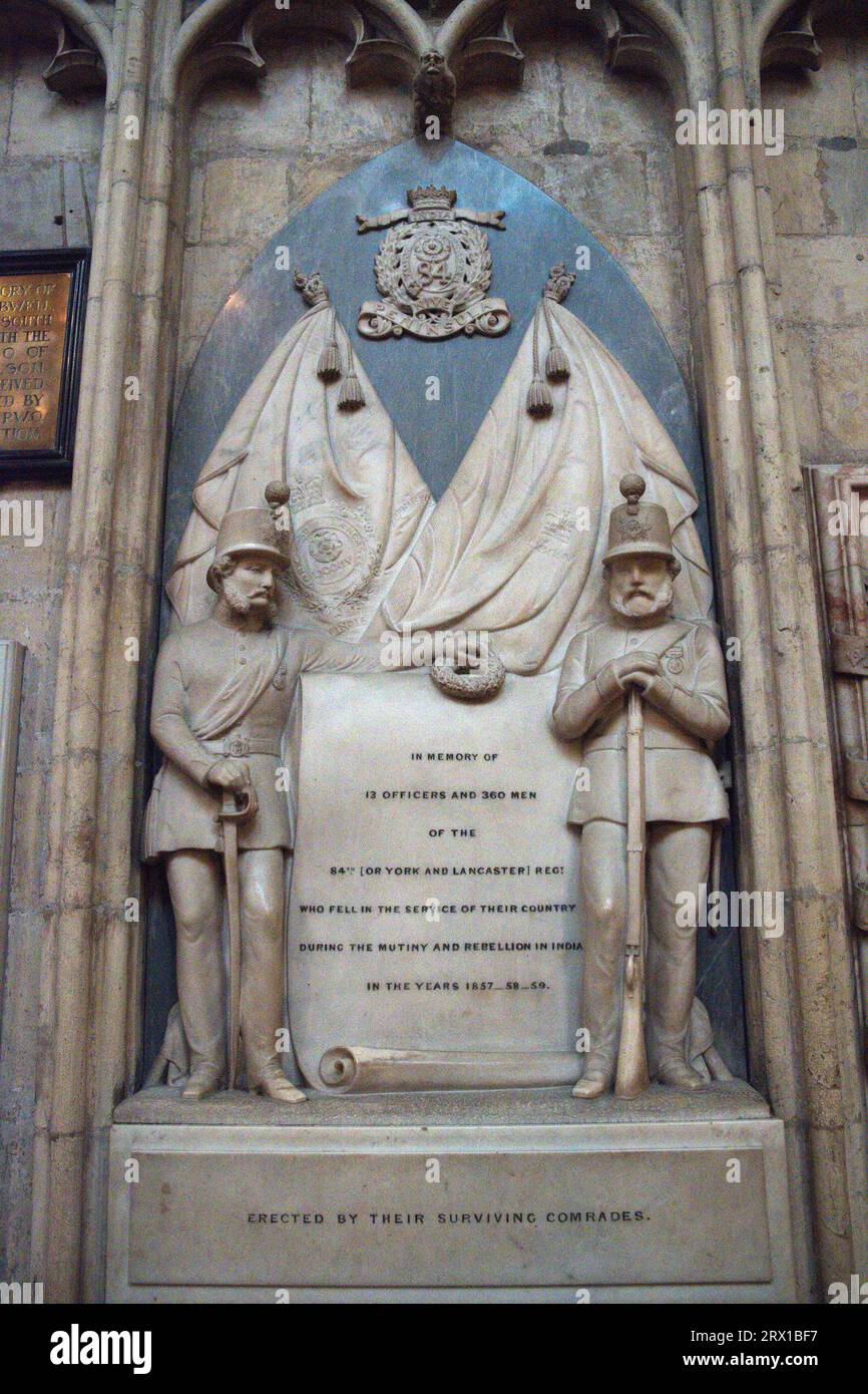 Lancaster regiment memorial, York Cathedral Stock Photo - Alamy