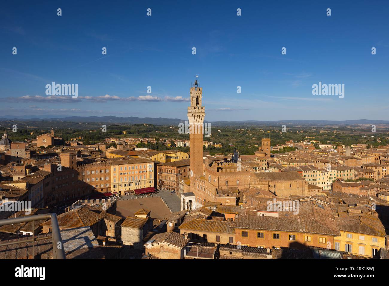 The most beautiful view of the city of Siena from the walls near Stock ...