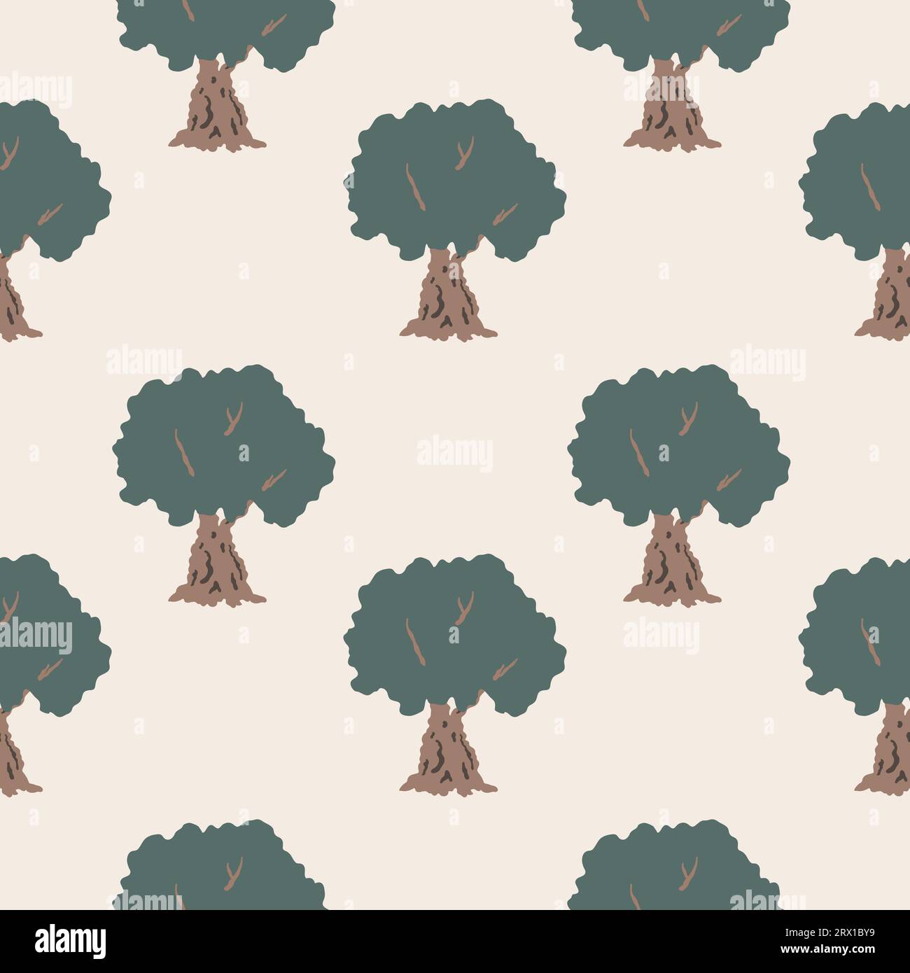 Olive Grove Old Tree Stock Vector Images Alamy