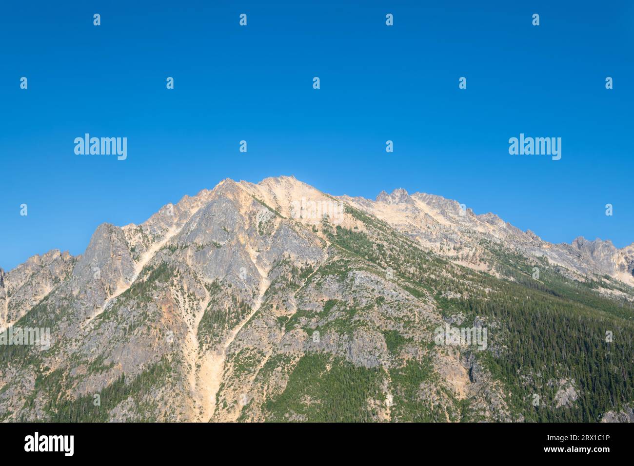 Mountain peaks in North Cascades National Park in Washington State ...