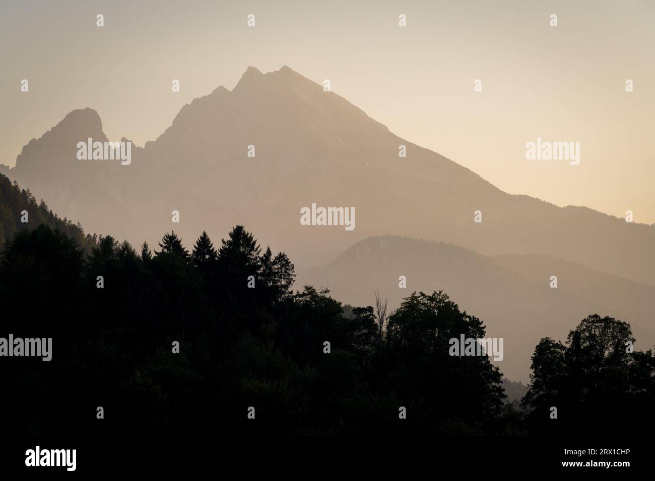 The German Alps or Bayerische Alpen Mountain Range During Summer Stock ...