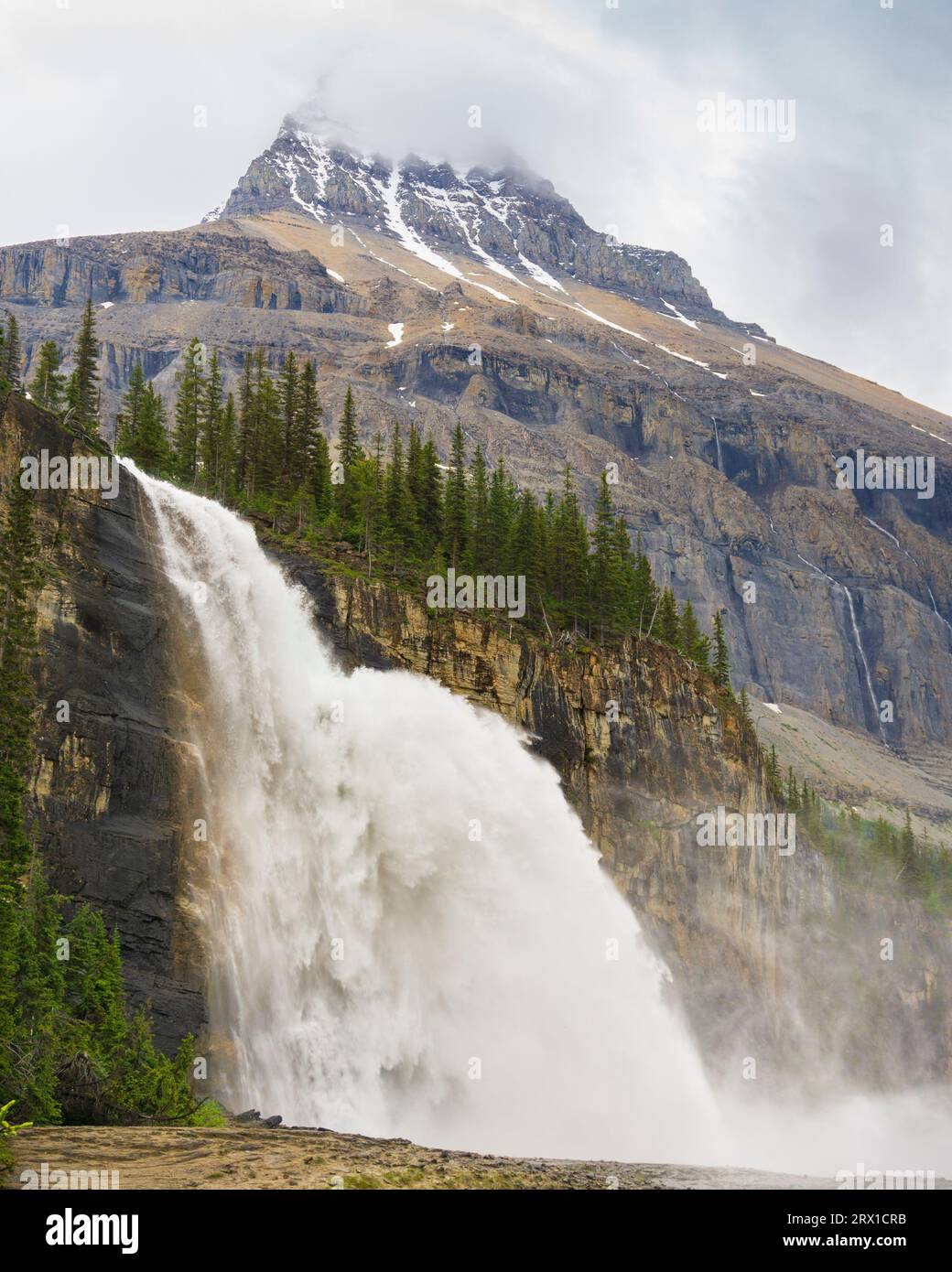 Emperor Falls Waterfall in Mount Robson Provincial Park Stock Photo - Alamy