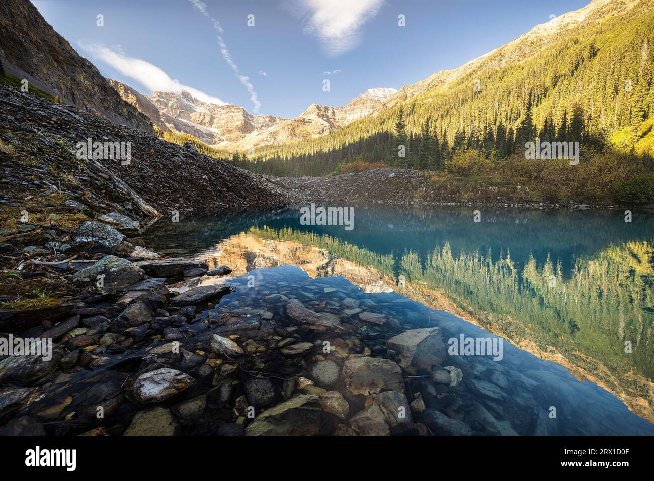 Lake in Fall, Purcell Mountains, British Columbia Stock Photo - Alamy