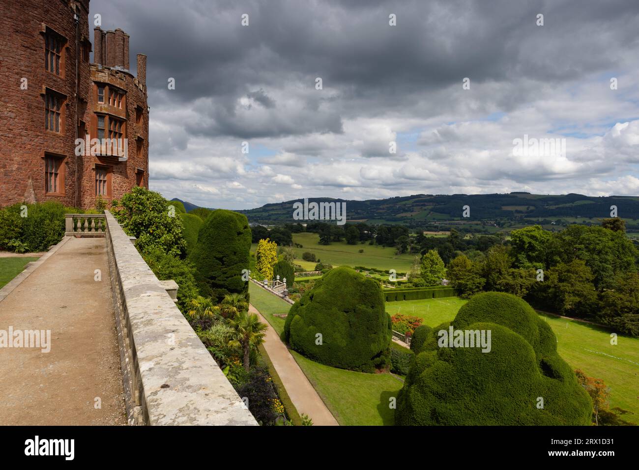 Powis Castle and gardens. Powis is a Welsh castle built by a Wel Stock ...