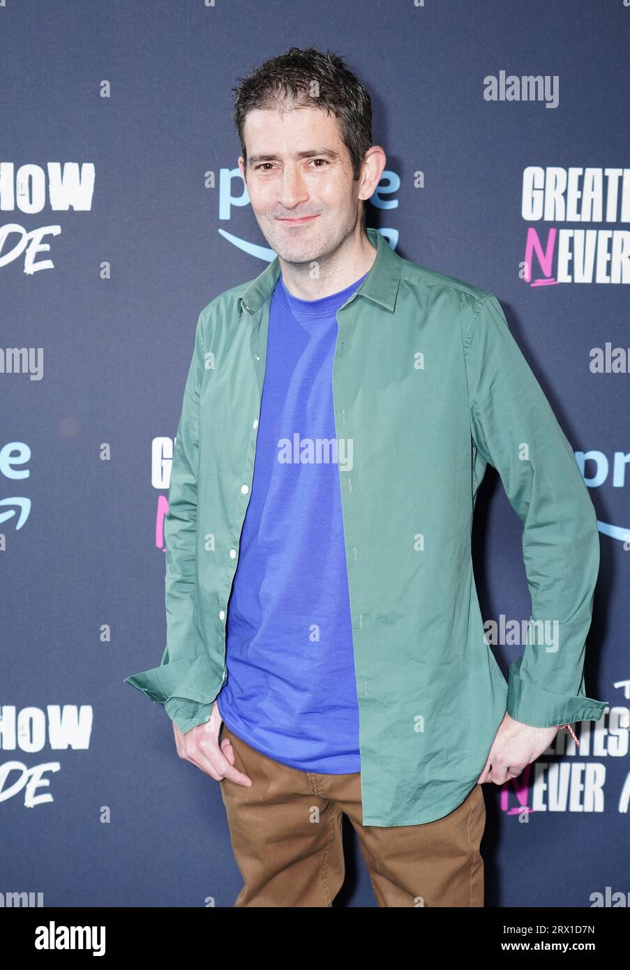 Cast member Daniel Pope attending the photocall for The Greatest Show ...