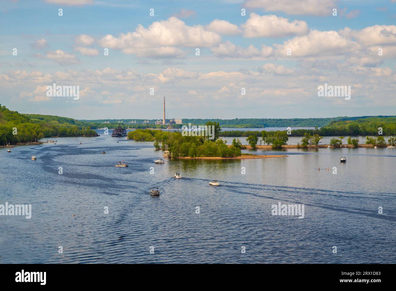 An overlooking view in Stillwater, Minnesota Stock Photo - Alamy