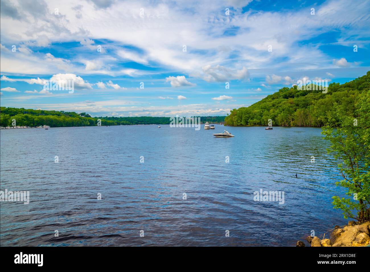 An overlooking view in Stillwater, Minnesota Stock Photo - Alamy