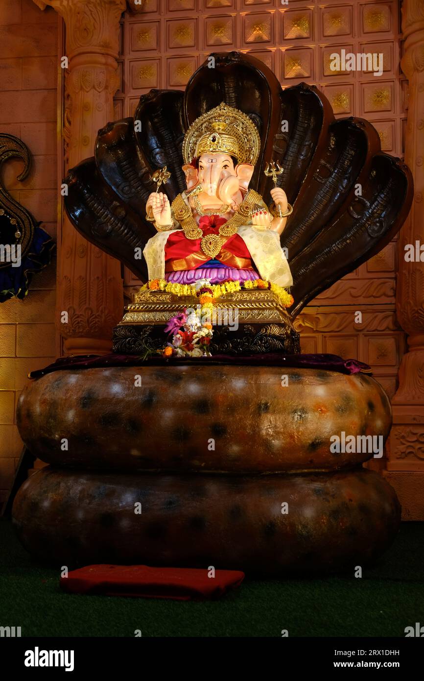 20 September 2023, Pune, Maharashtra, India, Beautiful sculpture of ...