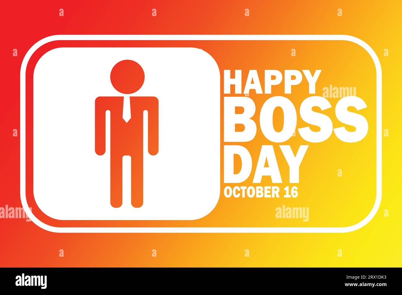 Happy Boss Day. October 16. Holiday concept. Template for background ...