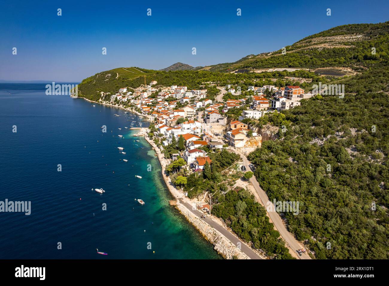 Aerial View of Komarna, Peljesac, Croatia Stock Photo - Alamy