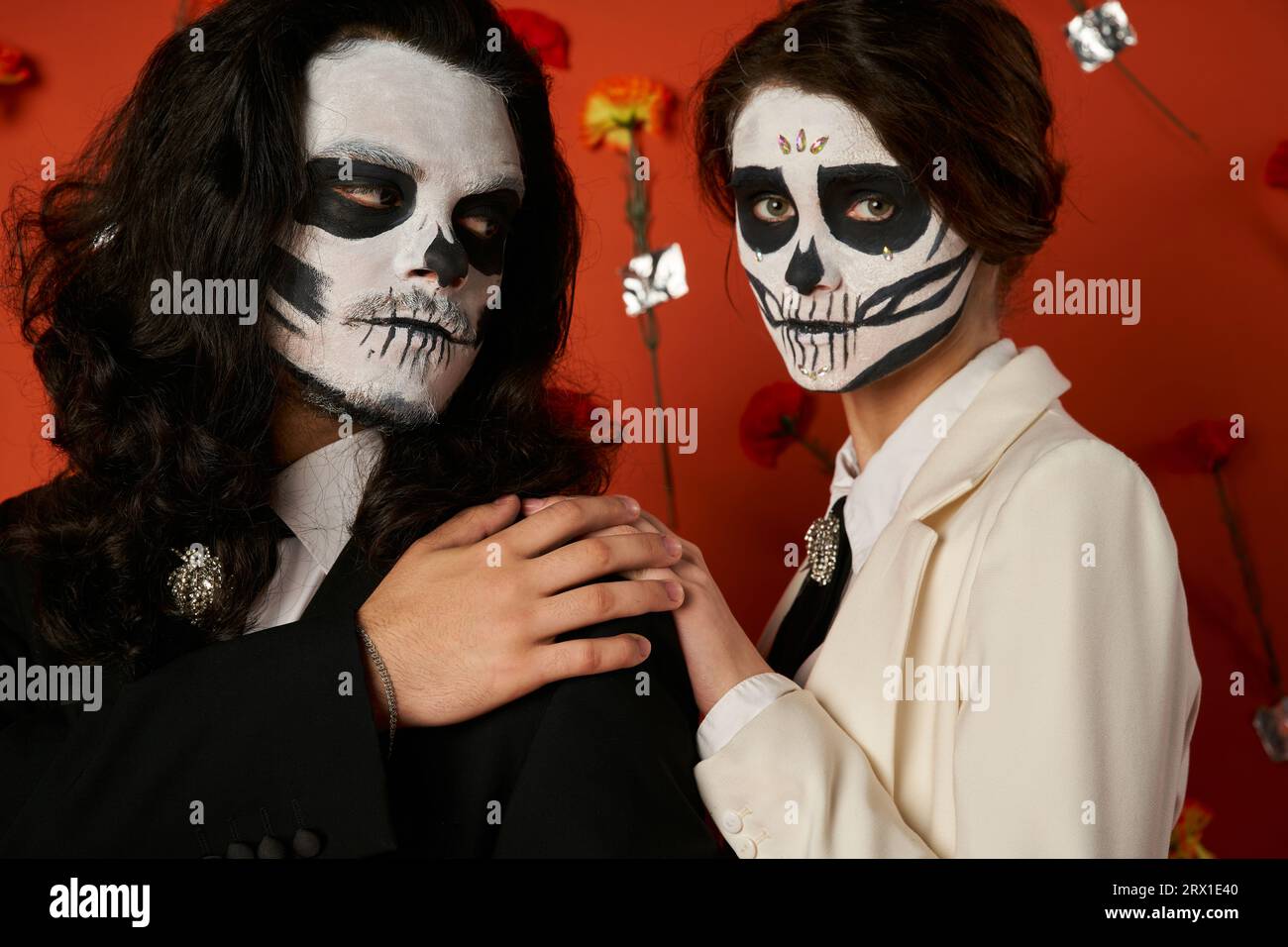 La catrina skeleton dia de los muertos folk art hi-res stock ...