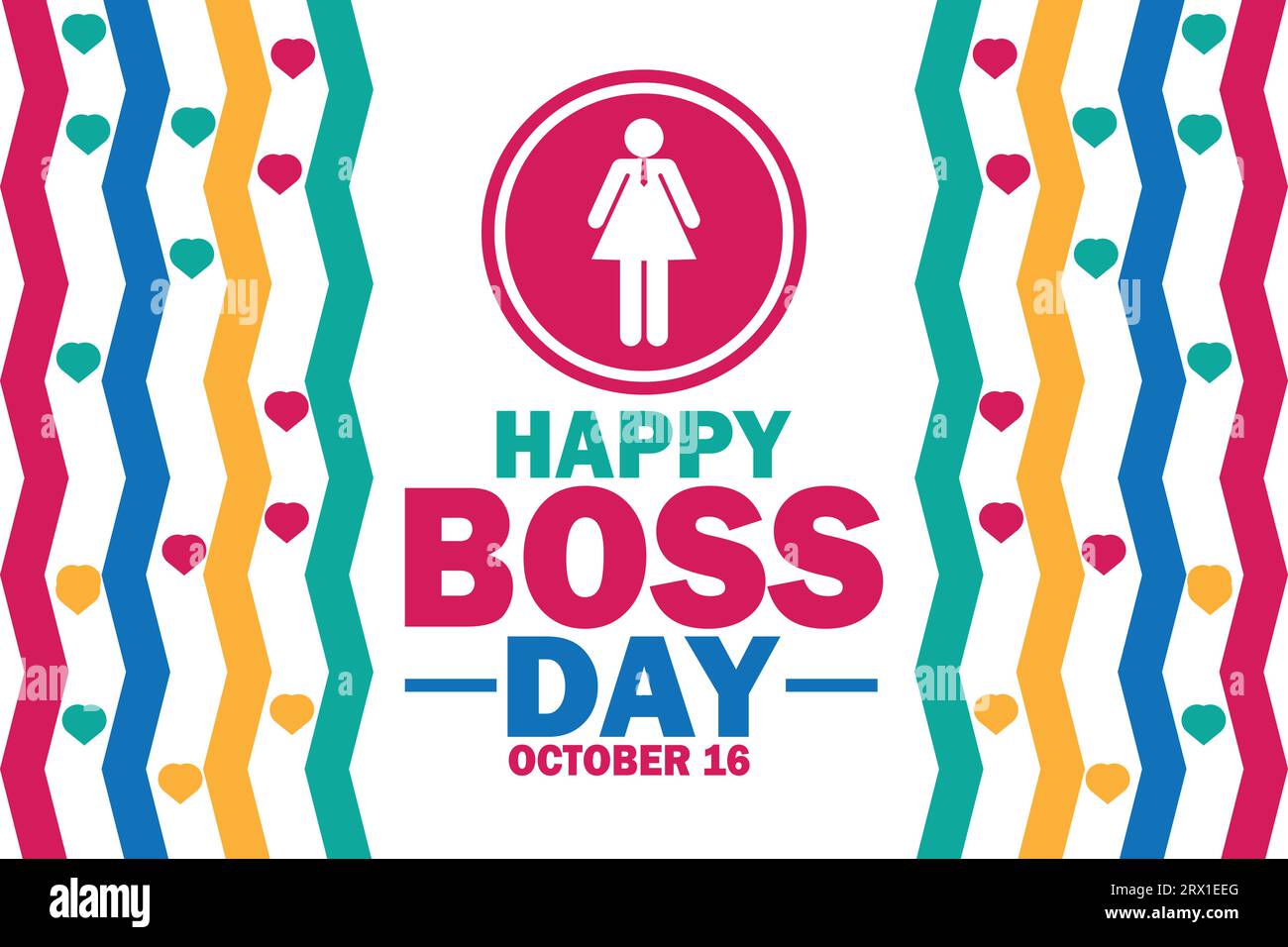 Happy Boss Day. October 16. Vector illustration. Suitable for greeting ...