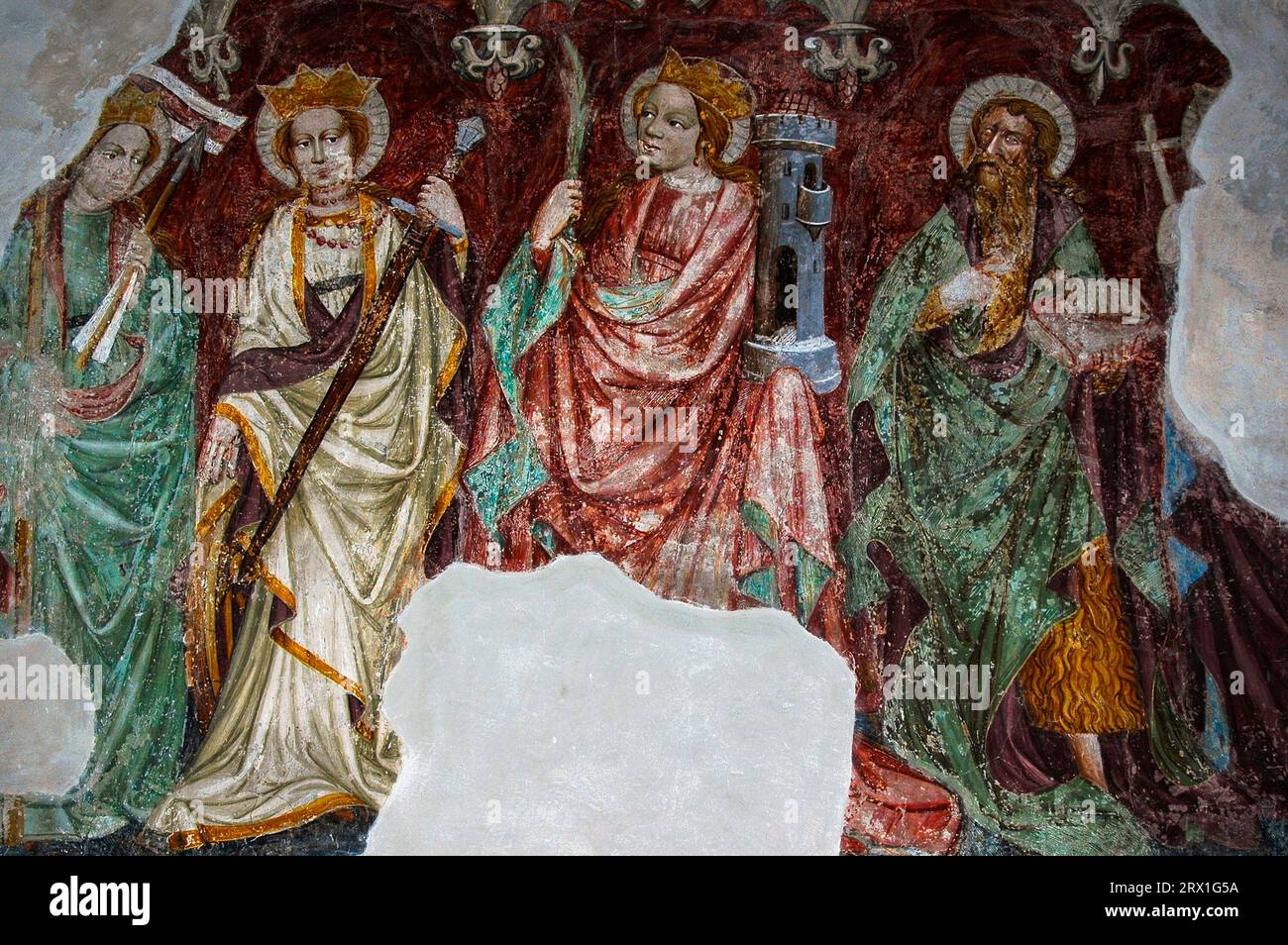 Early Christian female Saints, Ursula, Catherine of Alexandria and ...