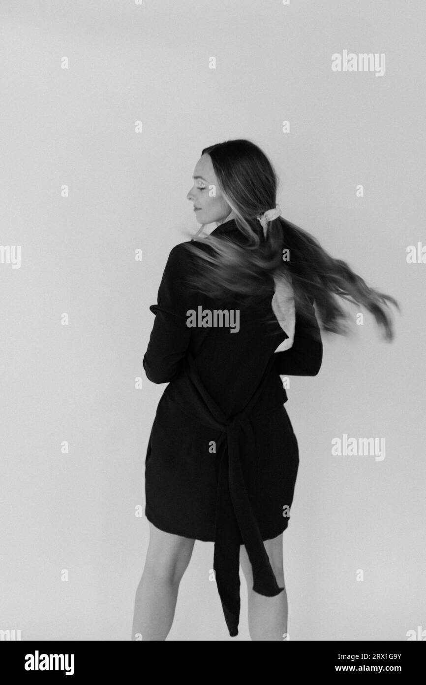 Shauna - Movement Styled Shoot Black & White Stock Photo - Alamy