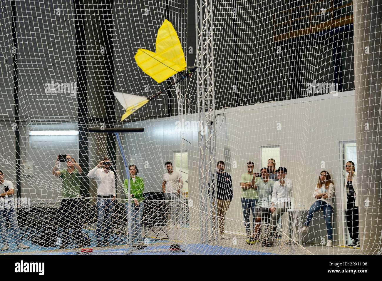 The aerial robot during flight. On September 22, 2023, in Seville ...