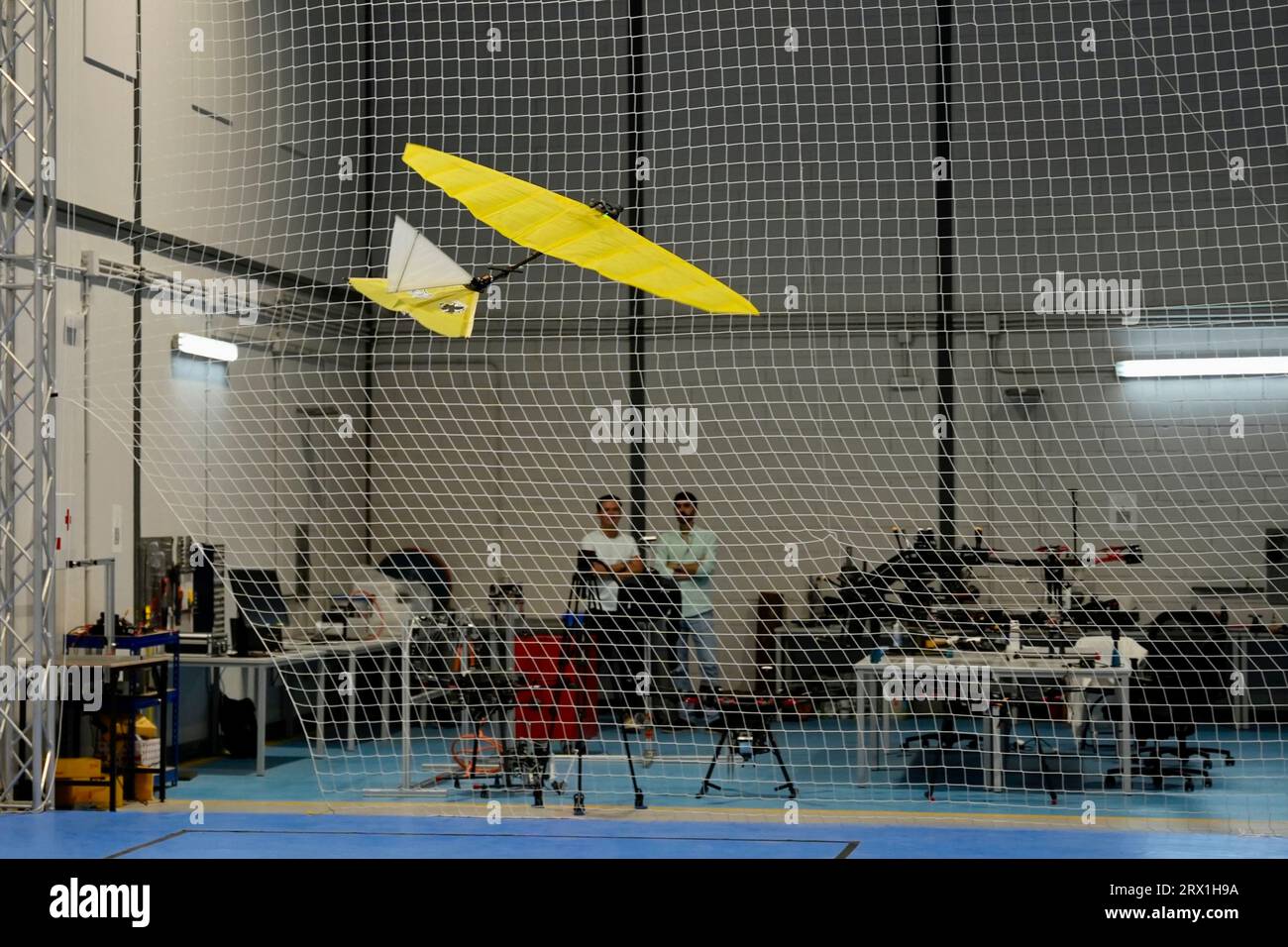 The aerial robot during flight. On September 22, 2023, in Seville ...