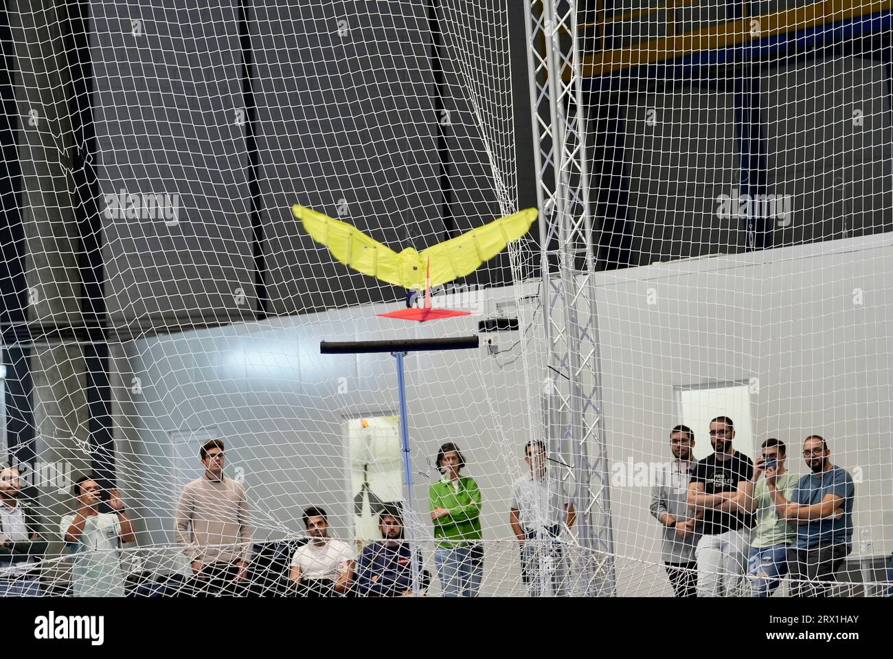 The aerial robot during flight. On September 22, 2023, in Seville ...