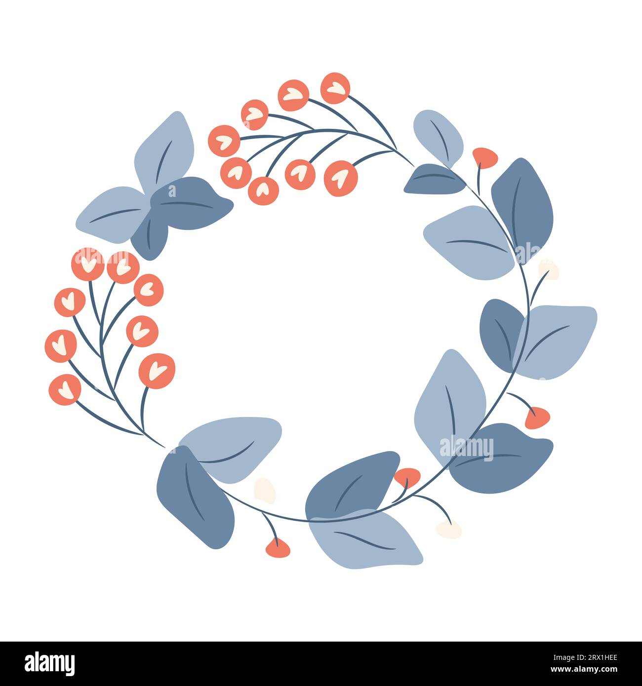 Abstract foliage wreath. Vector illustration Stock Vector Image & Art ...