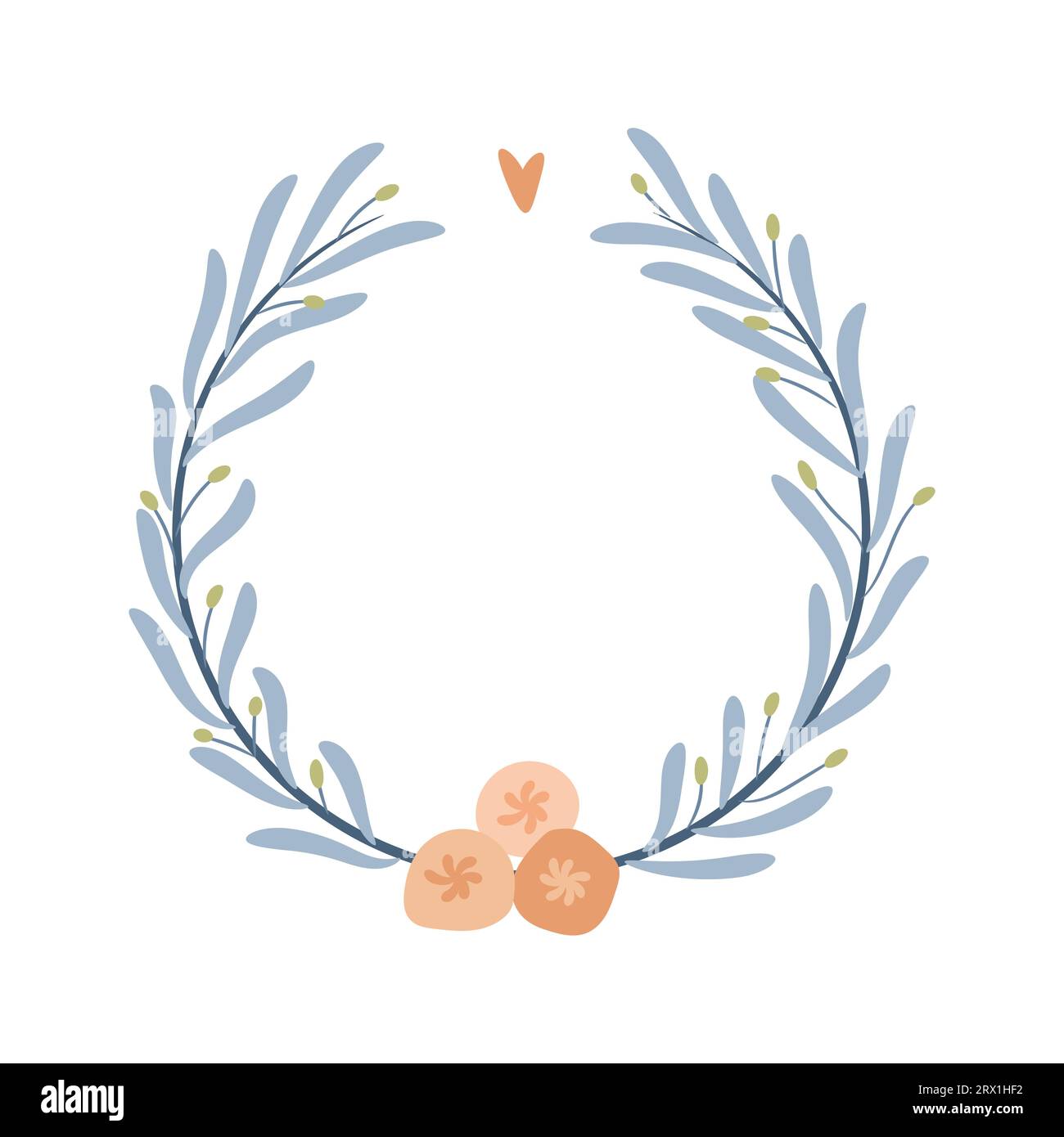 Abstract foliage wreath. Vector illustration Stock Vector Image & Art ...