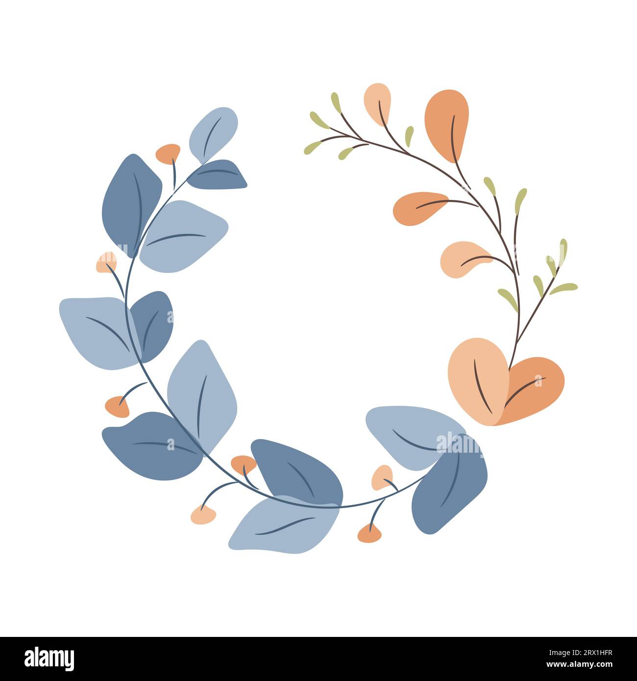 Abstract foliage wreath. Vector illustration Stock Vector Image & Art ...