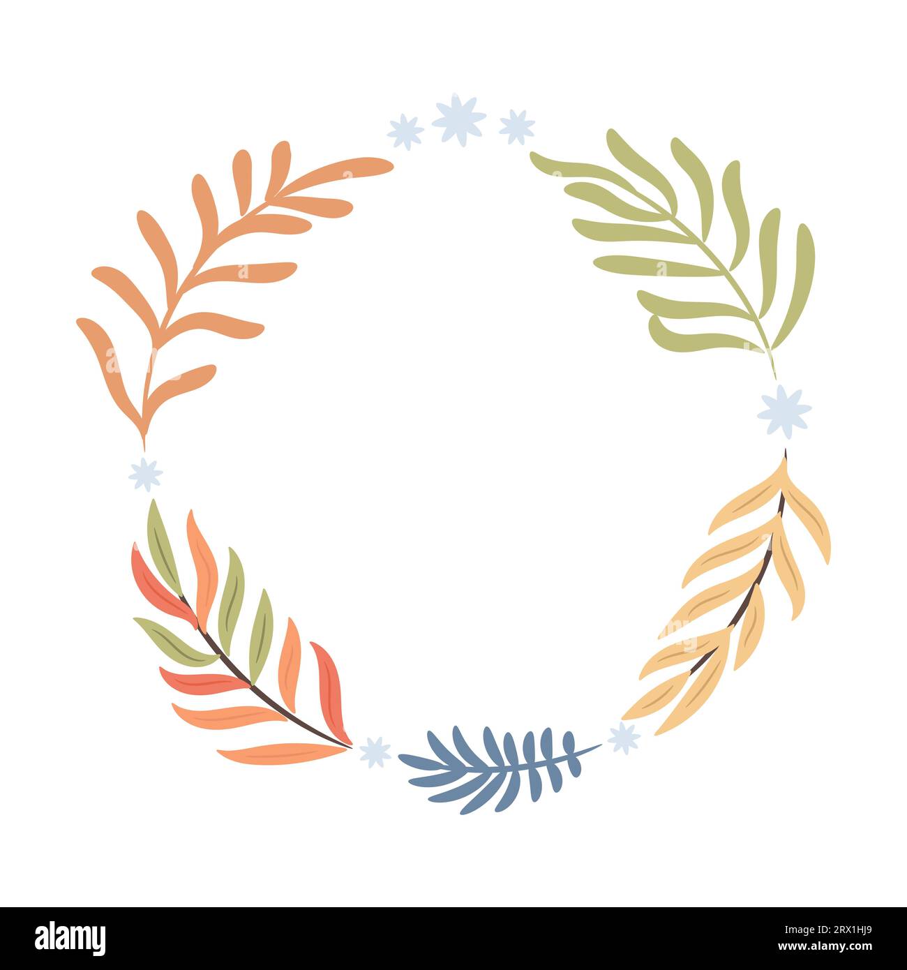 Abstract foliage wreath. Vector illustration Stock Vector Image & Art ...