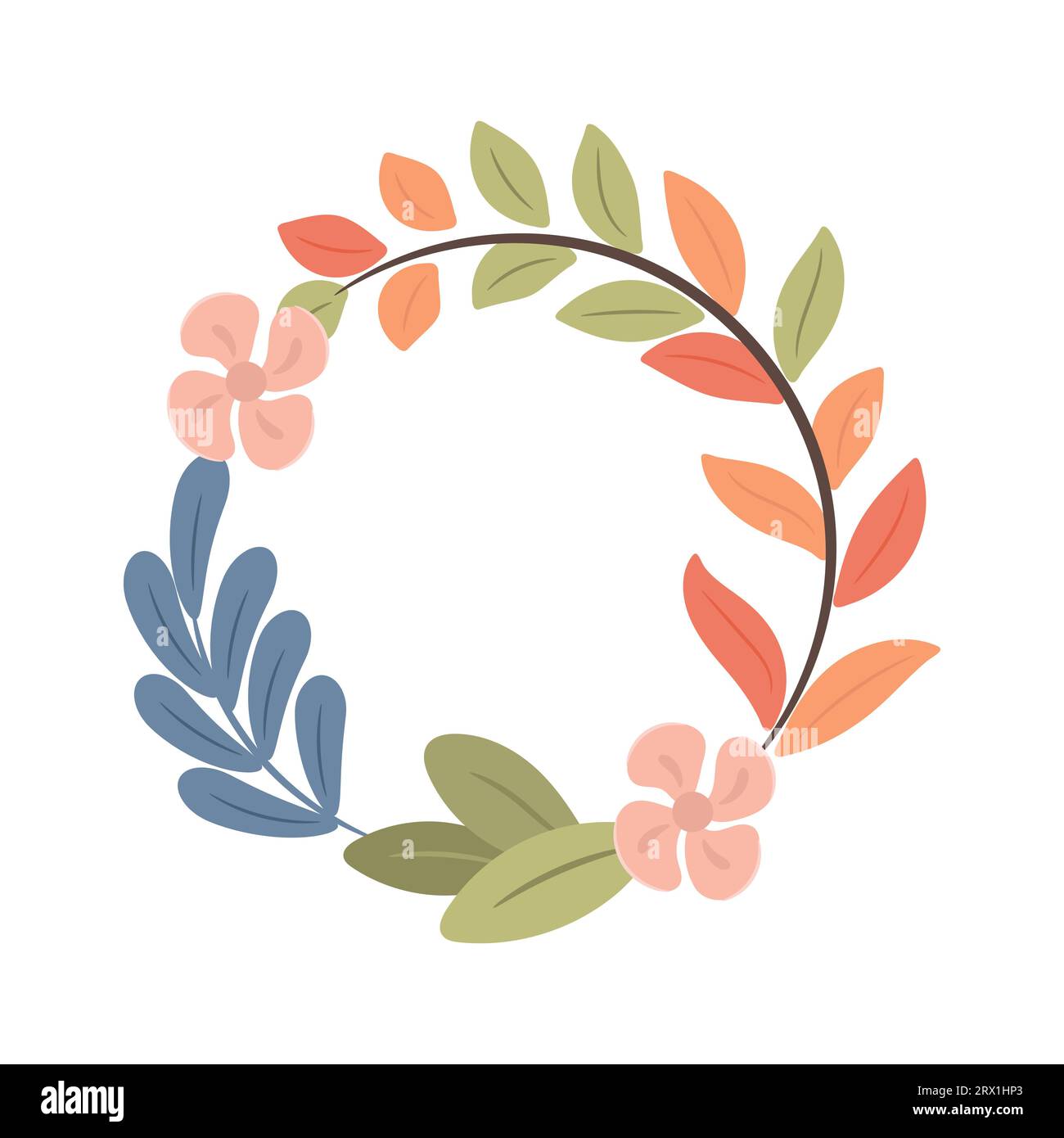 Abstract foliage wreath. Vector illustration Stock Vector Image & Art ...