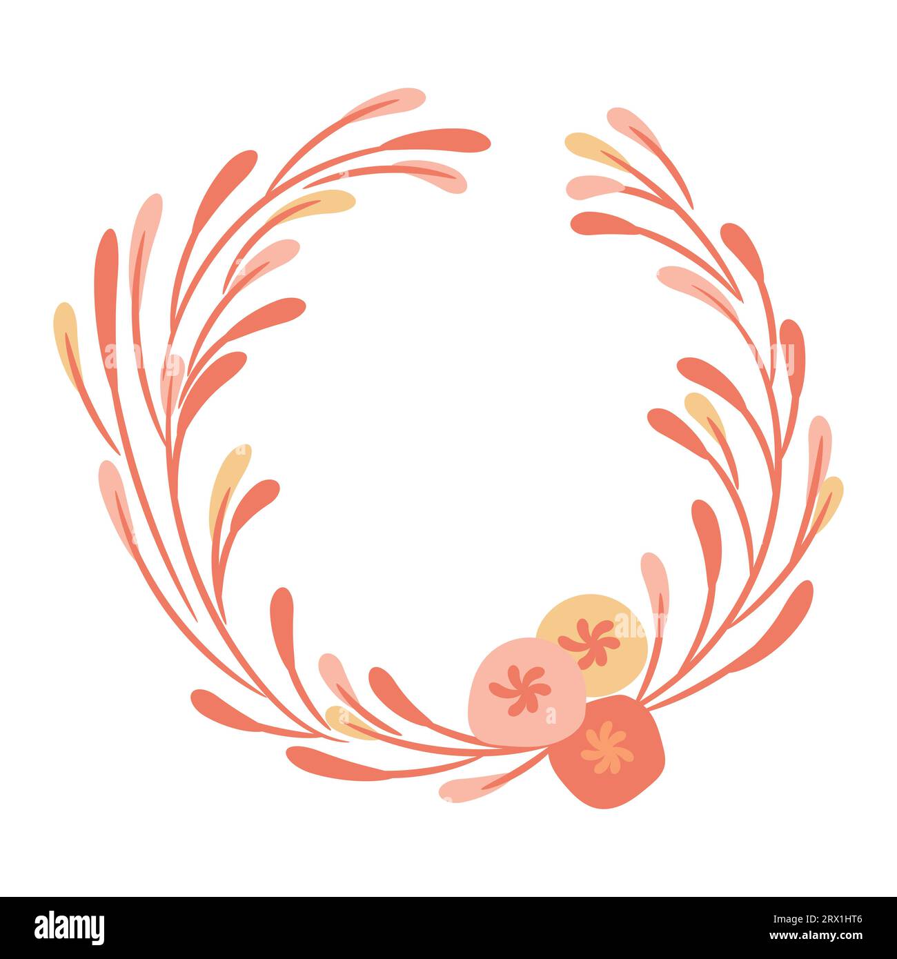 Abstract foliage wreath. Vector illustration Stock Vector Image & Art ...