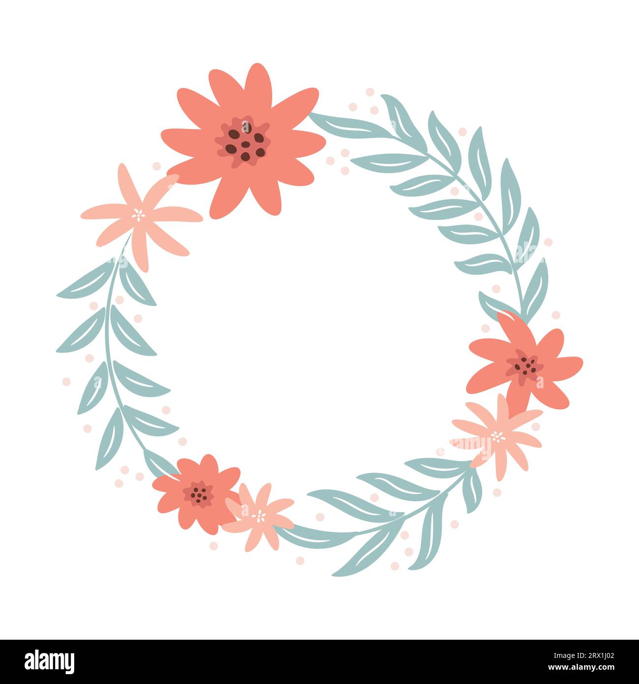 Abstract foliage wreath. Vector illustration Stock Vector Image & Art ...