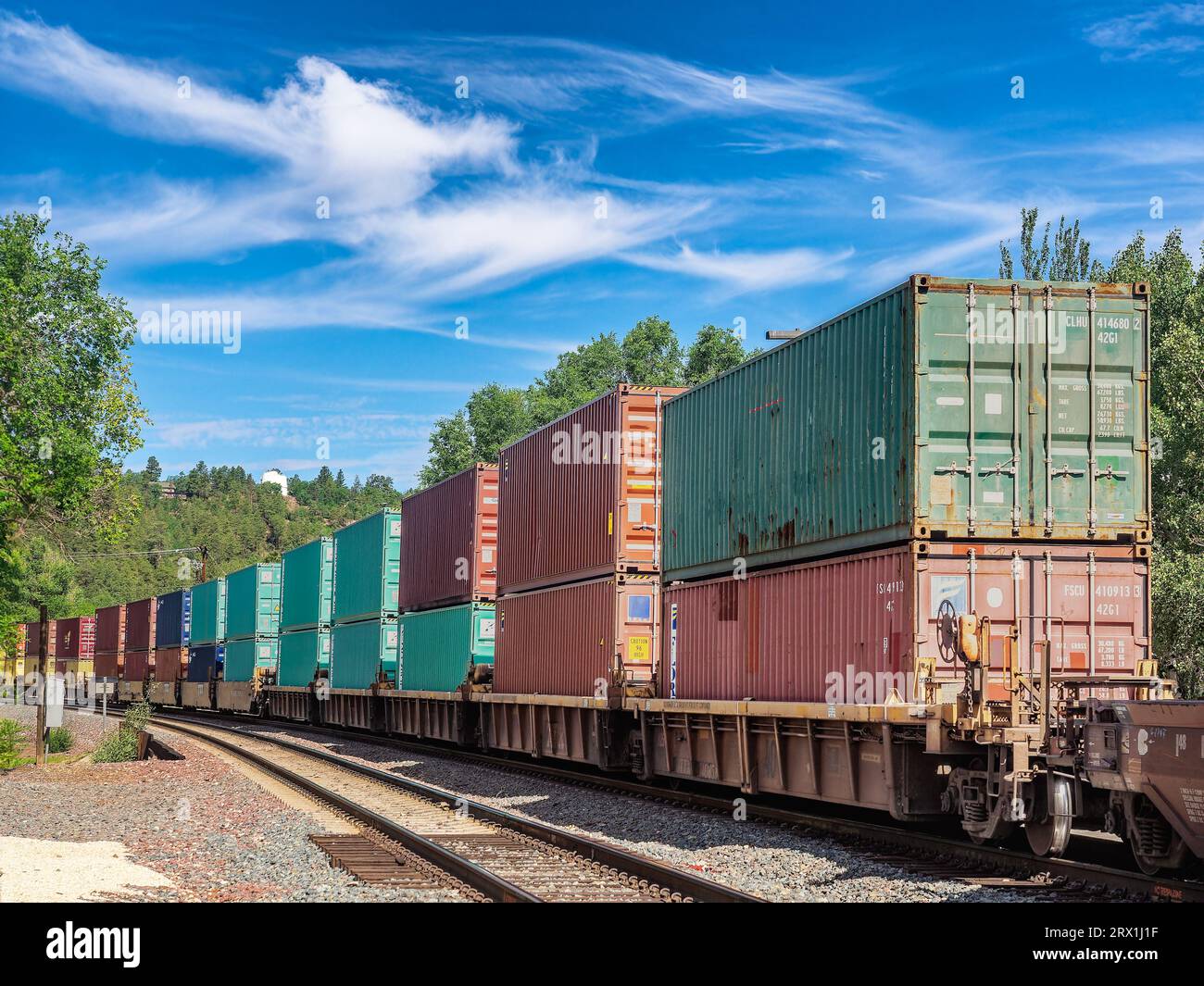 Railway line passing Flagstaff, Arizona, USA Stock Photo - Alamy