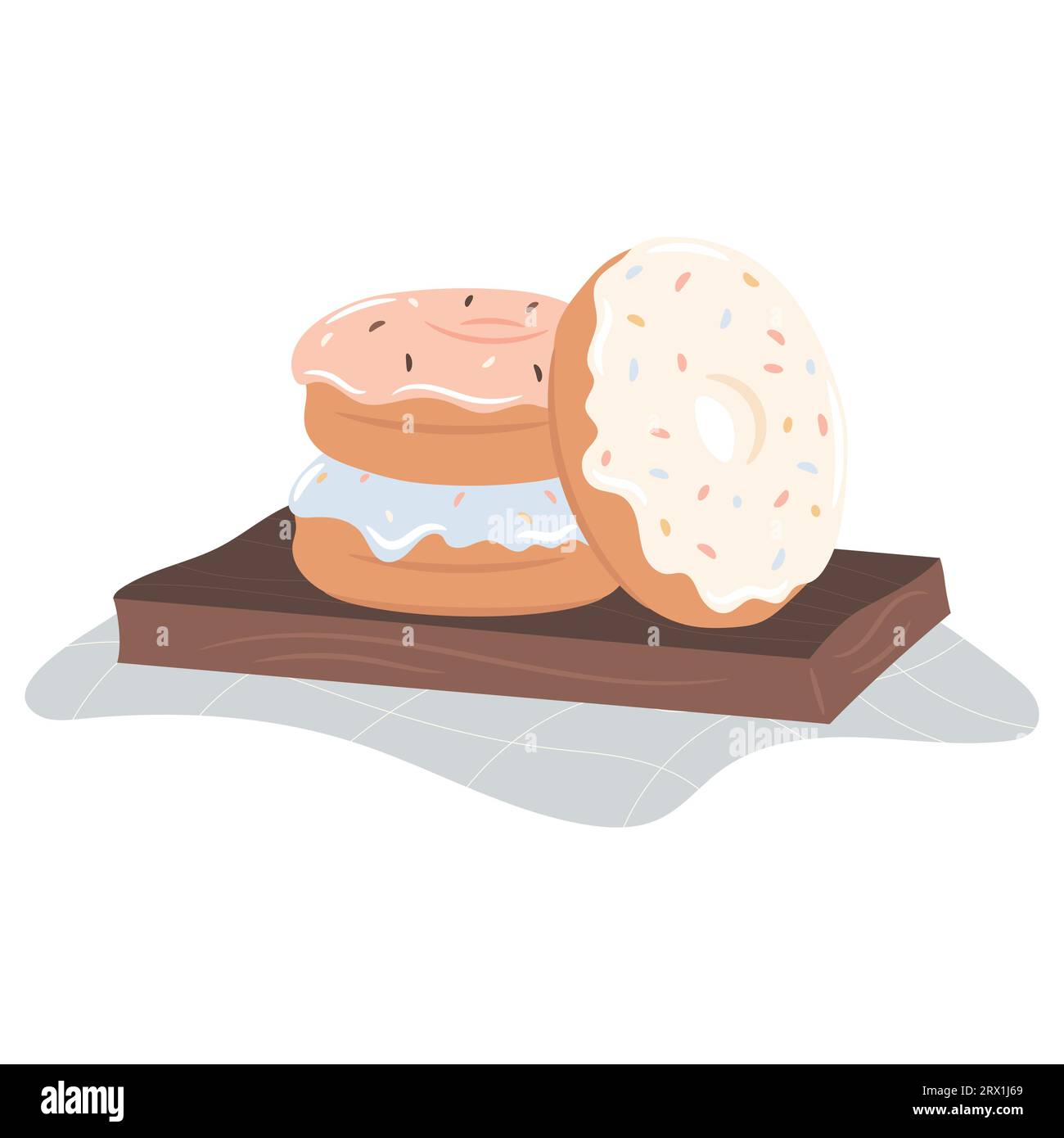 Apple doughnuts Stock Vector Images - Alamy