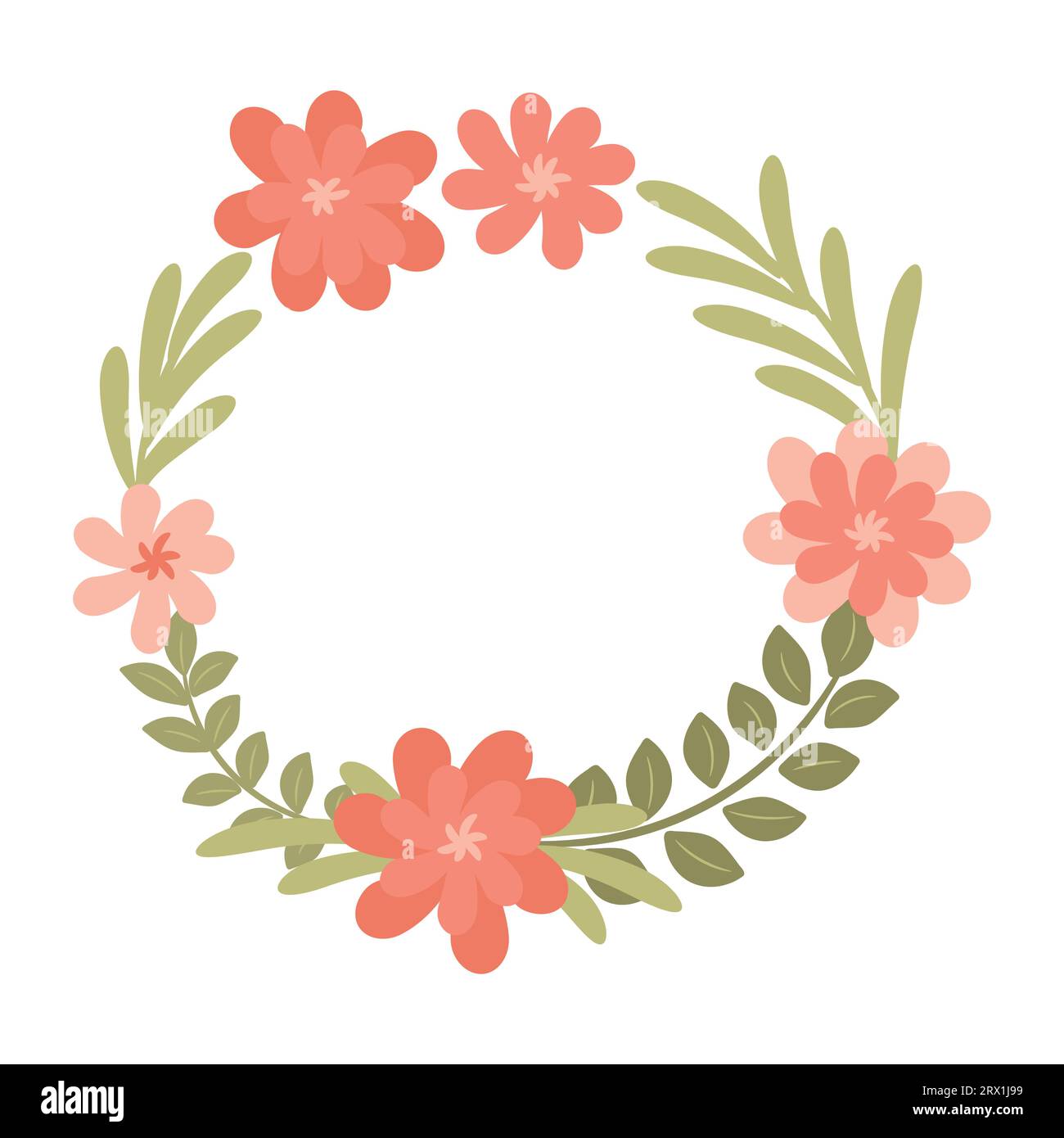 Abstract foliage wreath. Vector illustration Stock Vector Image & Art ...