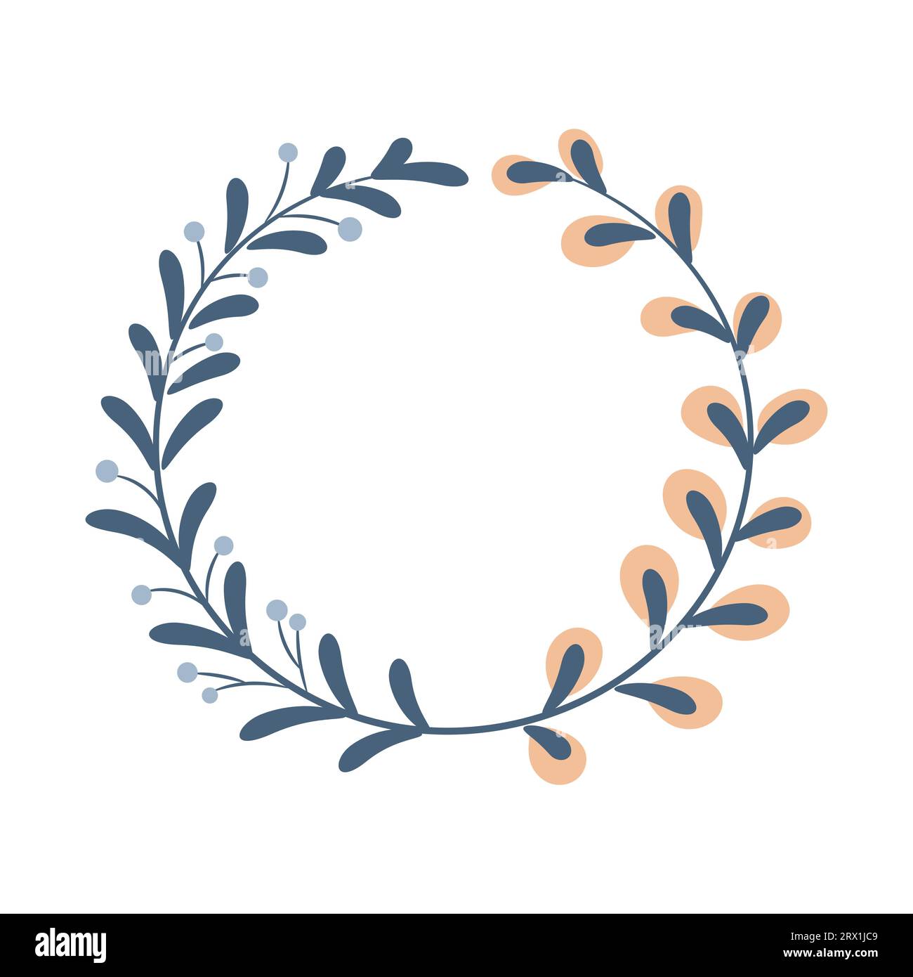 Abstract foliage wreath. Vector illustration Stock Vector Image & Art ...