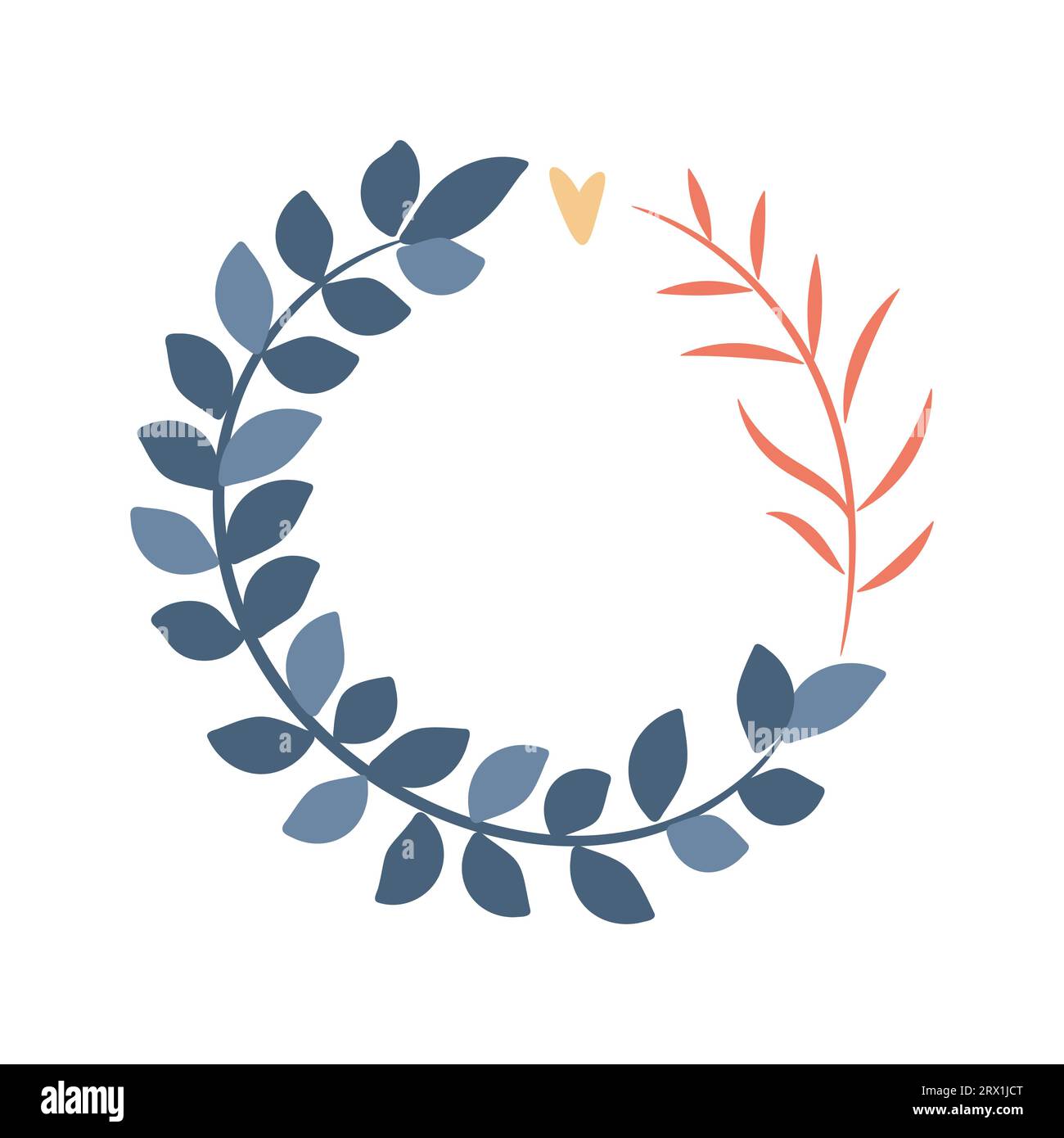 Abstract foliage wreath. Vector illustration Stock Vector Image & Art ...