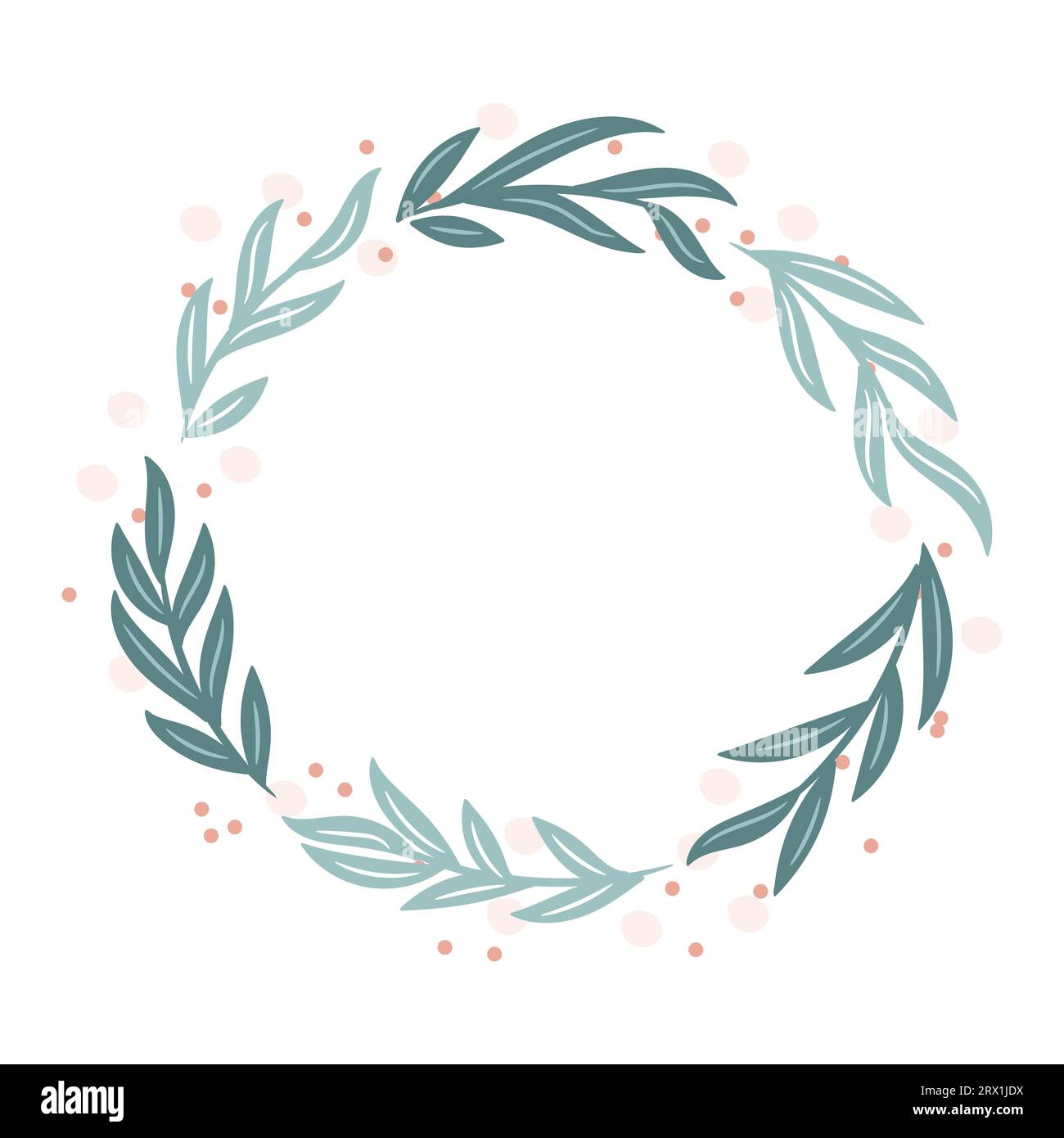 Abstract foliage wreath. Vector illustration Stock Vector Image & Art ...