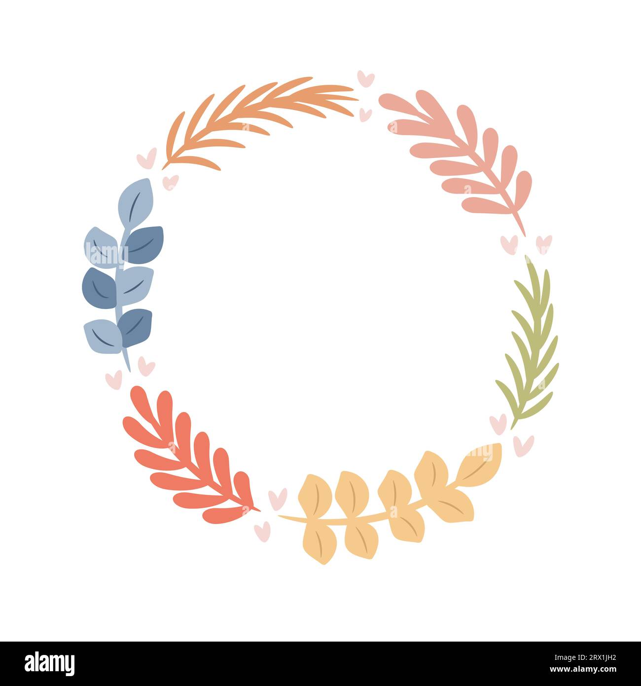 Abstract foliage wreath. Vector illustration Stock Vector Image & Art ...