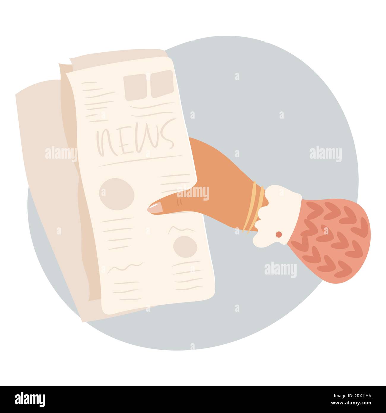 Woman reading newspaper vector Cut Out Stock Images & Pictures - Alamy