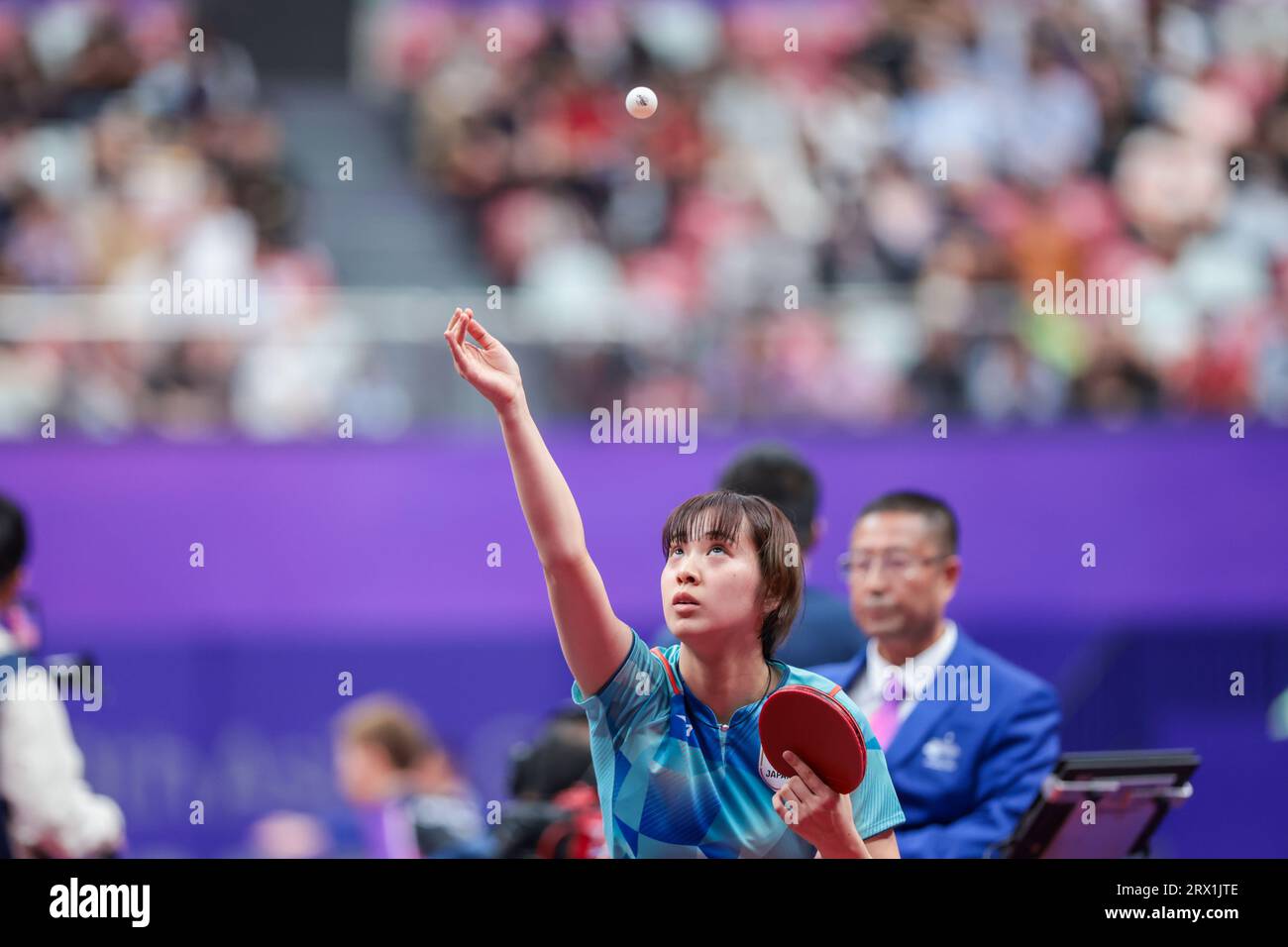 Hangzhou, China. 22nd Sep, 2023. Miyu Nagasaki (JPN) Table Tennis : Women's Team Preliminary ...