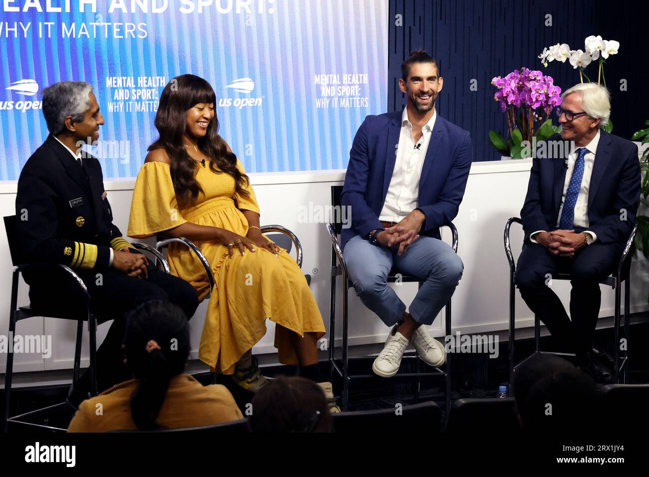 Mental Health and Sport Press conference at US Open on 6 September 2023 ...