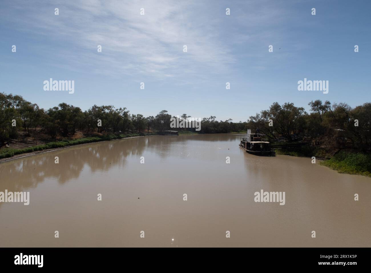 old paddle steamer on the the thomson river just outside long reach ...