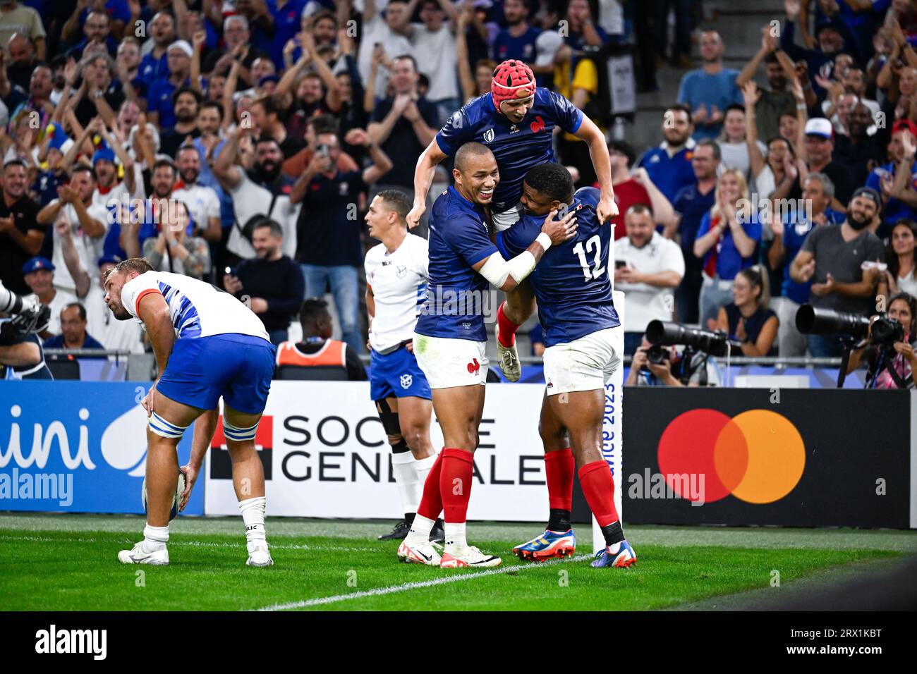 Marseille, France. 21st Sep, 2023. Louis Bielle-Biarrey, Gael Fickou ...