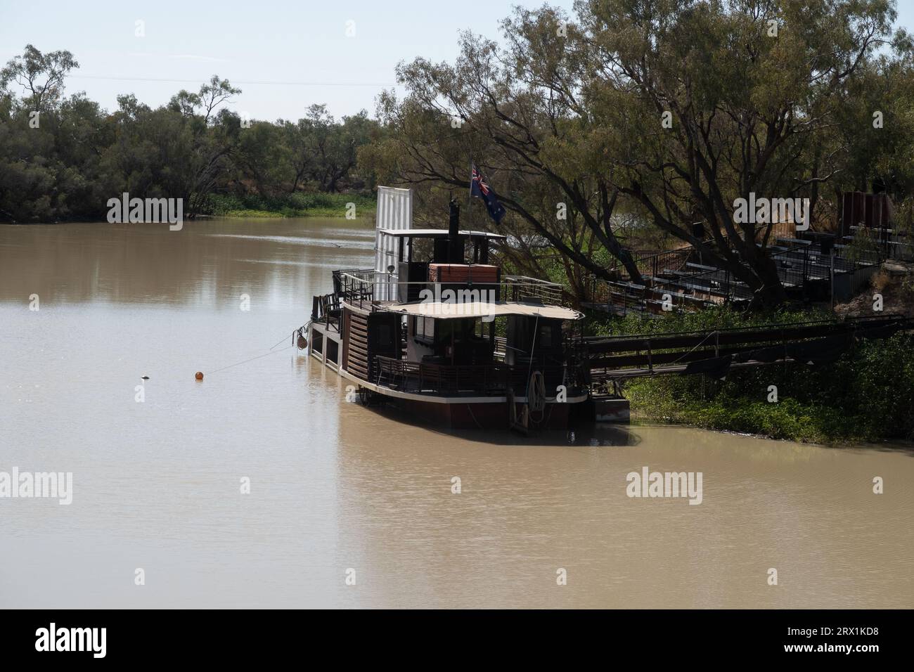 old paddle steamer on the the thomson river just outside long reach ...